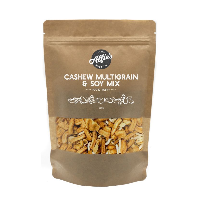 Alfie's - Nut Pouch - Cashew Multigrain & Soy Mix (250g) – Alfie's Food Co.